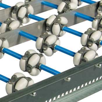 Allseiten-Röllchenbahn Breite 400 mm Kunststoffröllchen